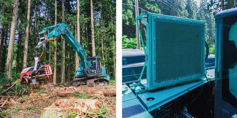 フィンランド「NISULA」ハーベスタが国内初上陸！ 大径木向けハーベスタ「755X」が実演 | フォレストジャーナル